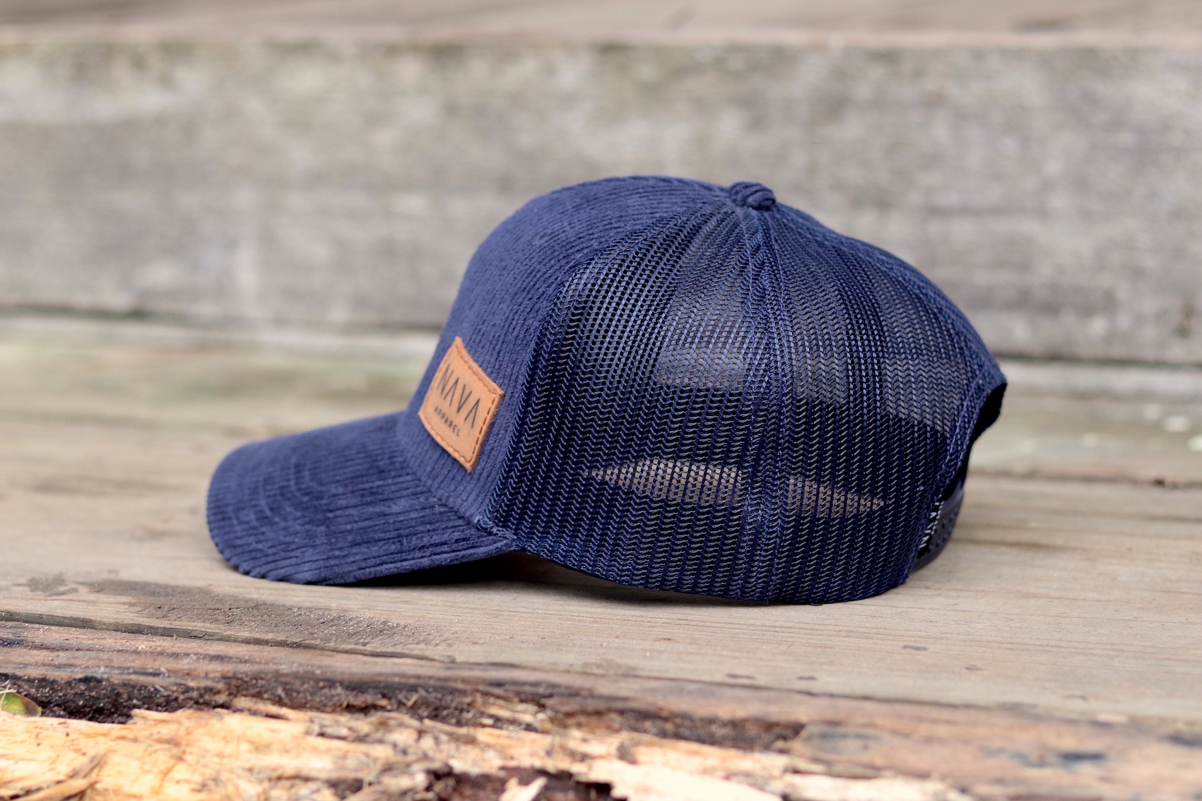 Navy Corduroy Trucker Cap - NAVA APPAREL SA